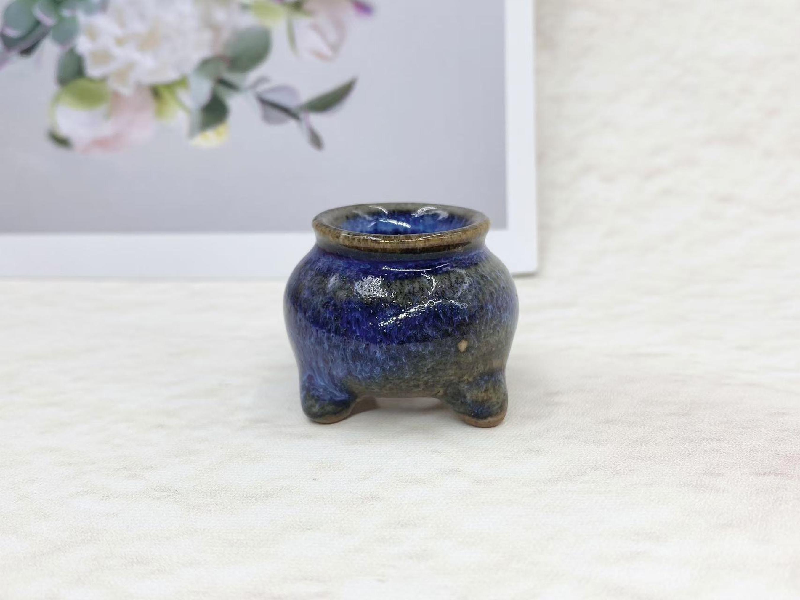 Unique Mini Succulent Plants Pot, Miniature Pottery Vase, Small Bud ...