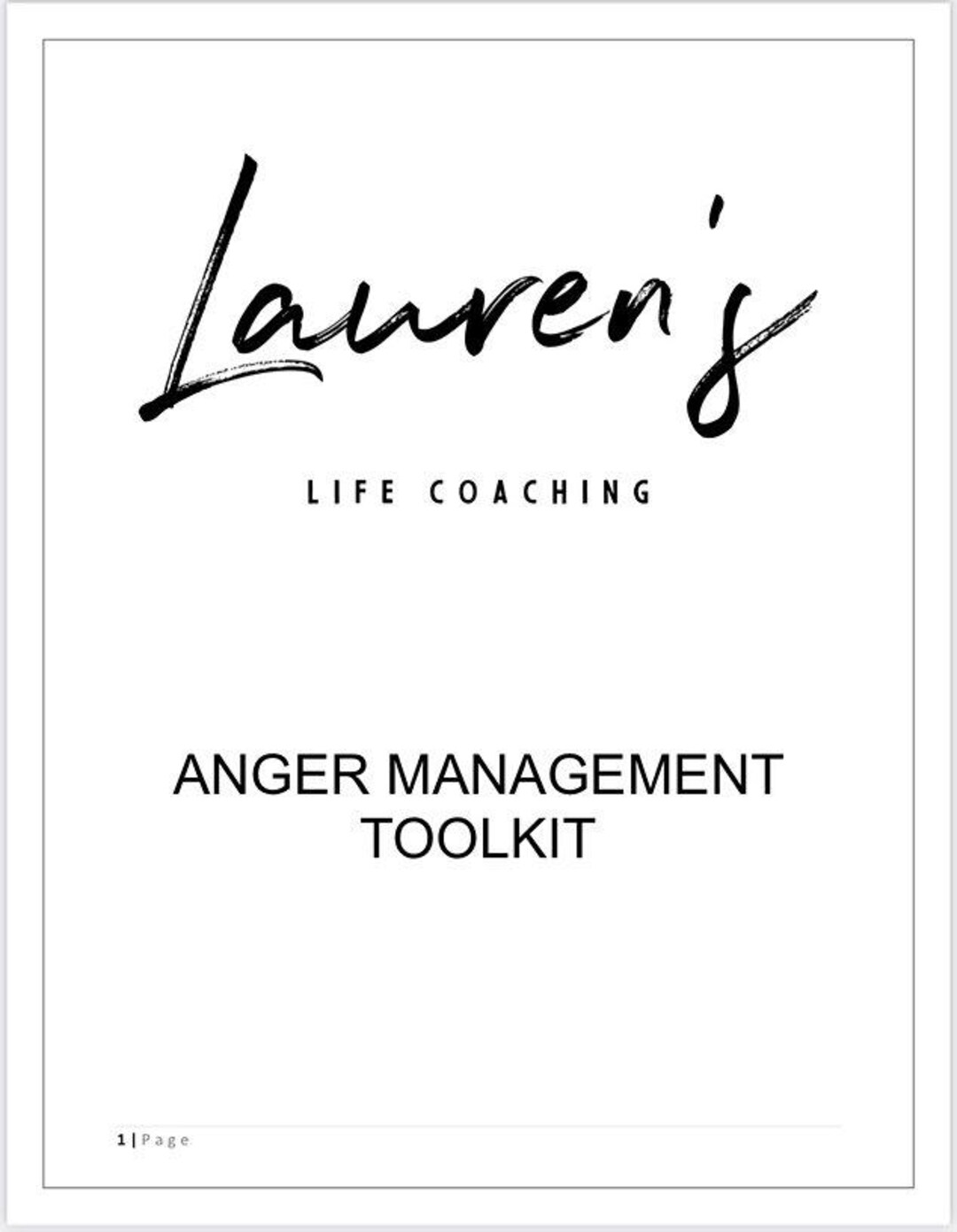 Anger Management Toolkit Workbook - Etsy