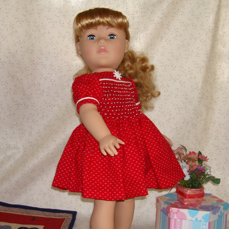 Smocked Dress For 18 Inch Dolls Etsy