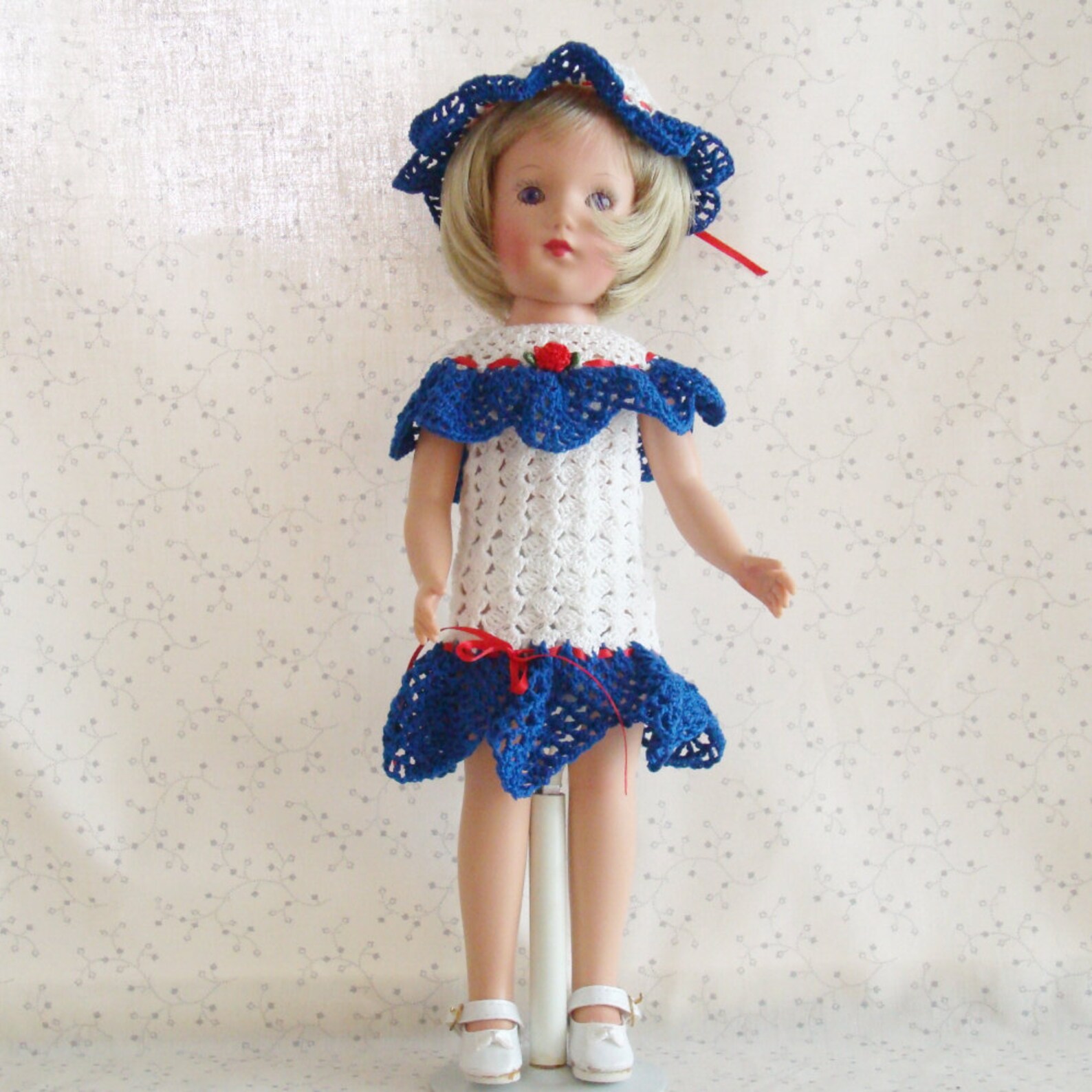Crochet Pattern for 14 Inch Dolls-handkerchief Hem Dress - Etsy