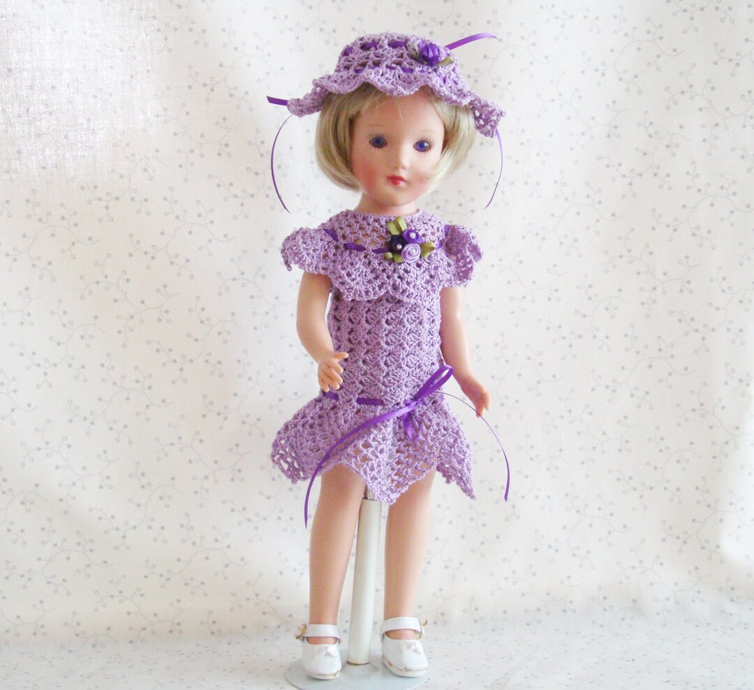 Crochet Pattern for 14 Inch Dolls-handkerchief Hem Dress - Etsy