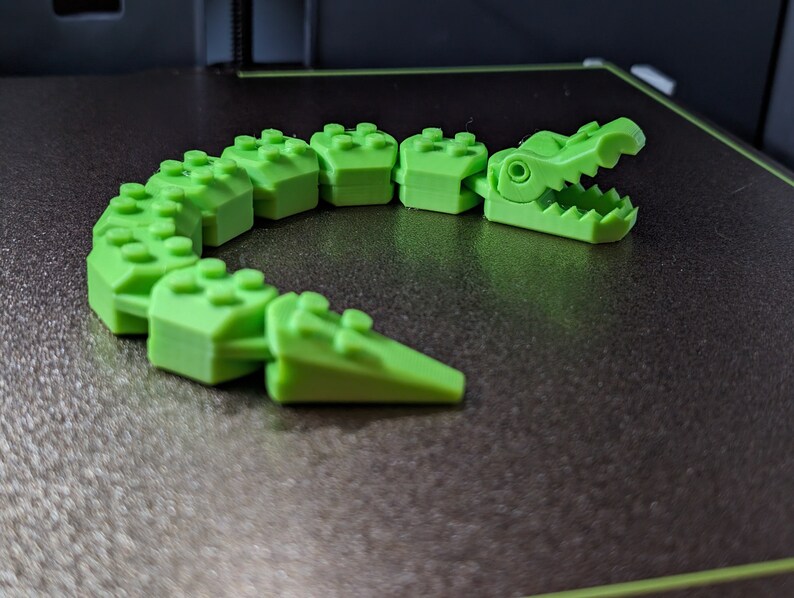 Lego Compatible Flexible Articulating Dragon Custom 3D Printed Building ...
