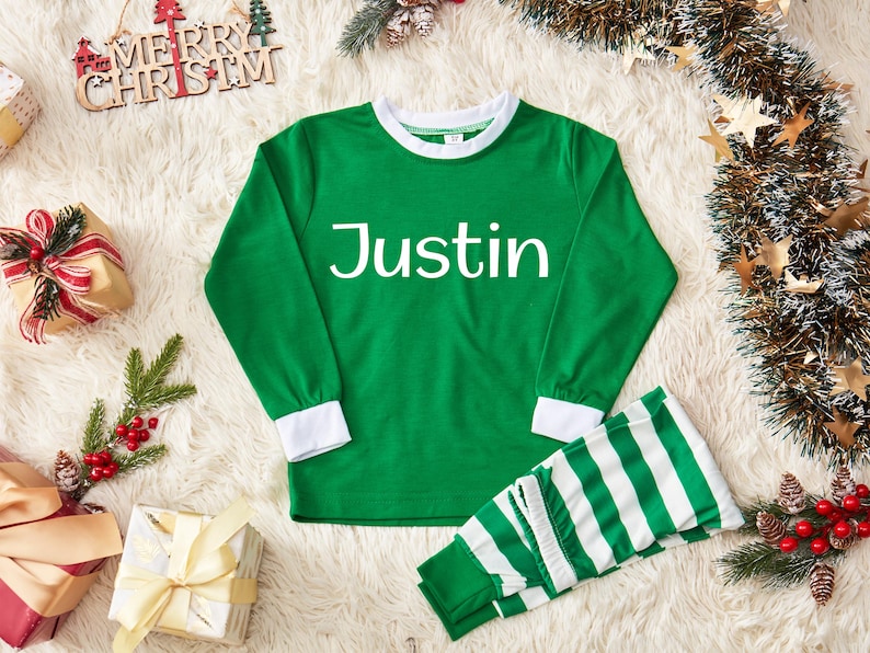 Personalized Family Christmas Pajamas, Matching Holiday Pjs - Etsy