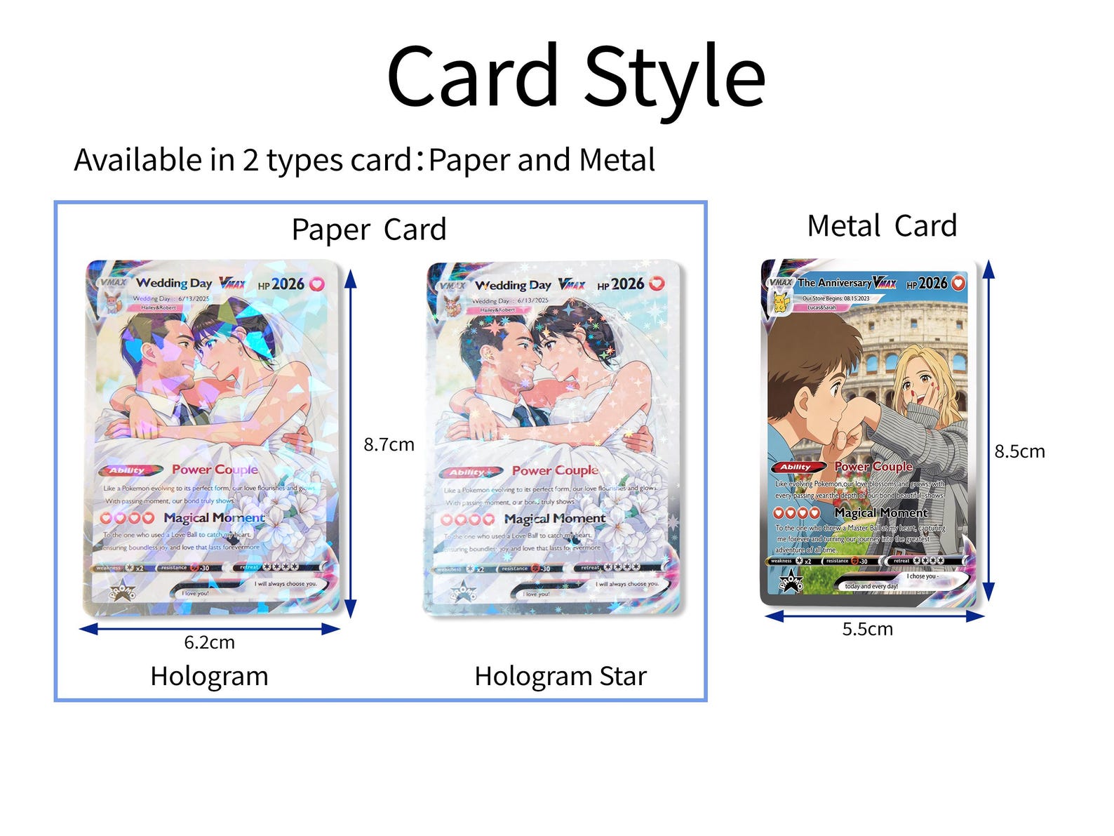 Personalized Pokemon Anniversary Card, Custom Card for Couple, Custom ...