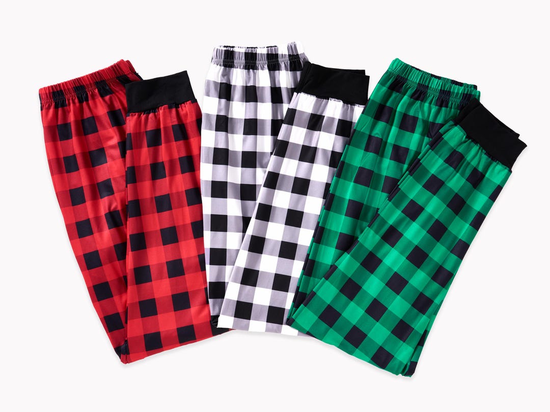 Plaid Pajama Pants, Family Christmas Pajama Pants, Buffalo Plaid PJ ...