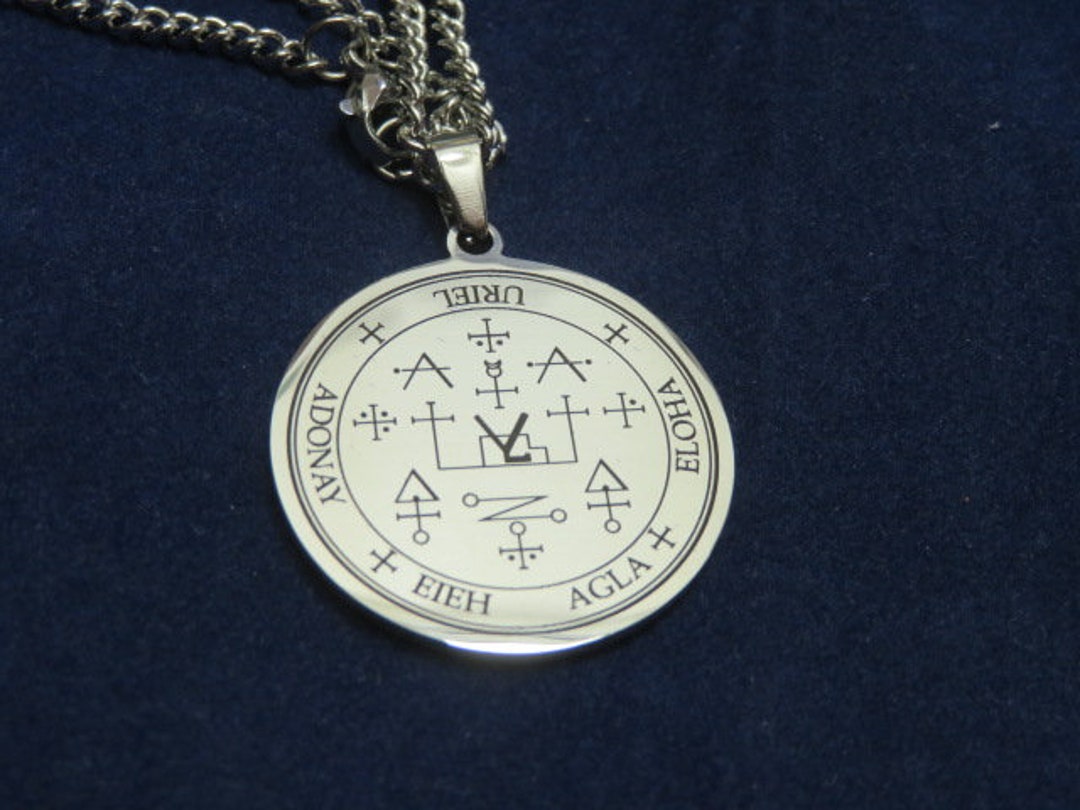 Archangel Uriel Sigil Stainless Steel Pendant and 22" Chain - Etsy