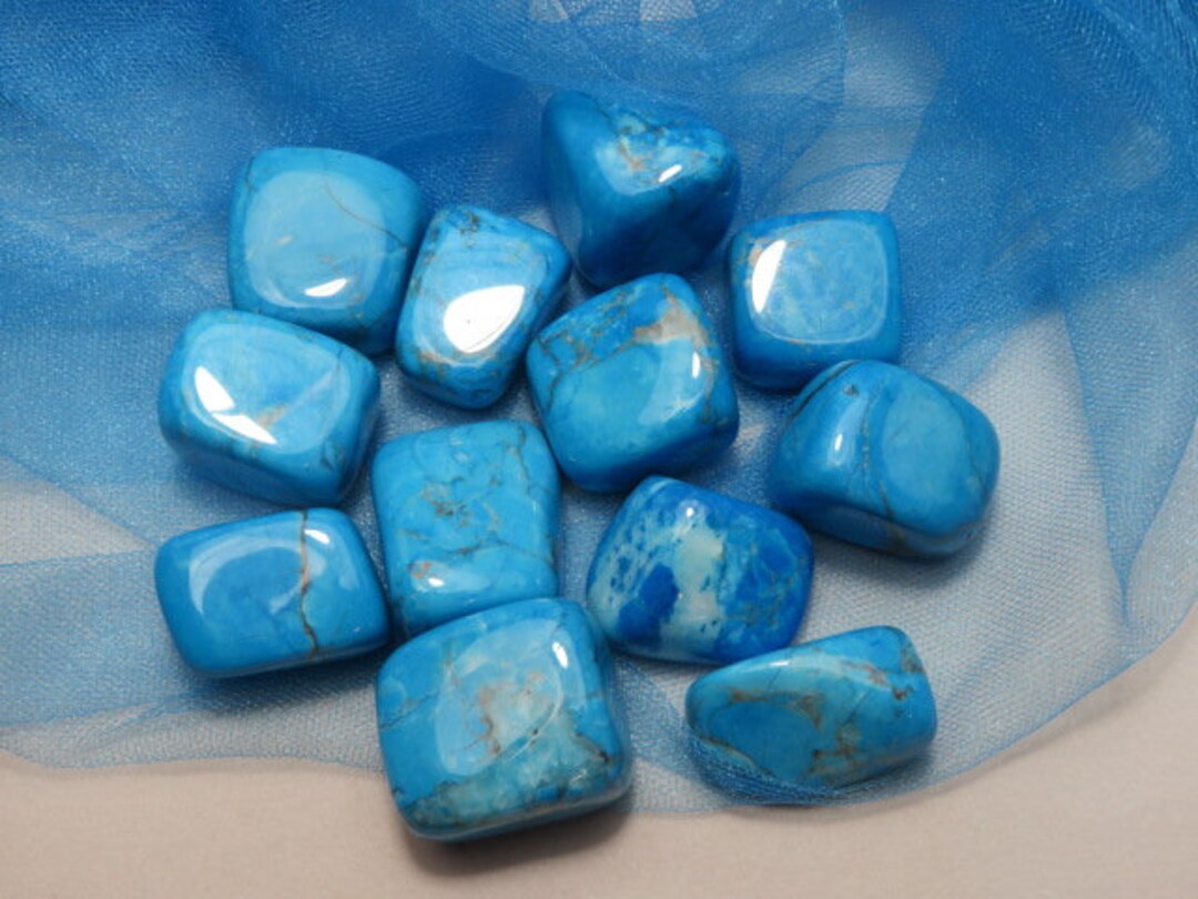 Blue Howlite Tumbled Stone Crown Chakra Crystal - Etsy