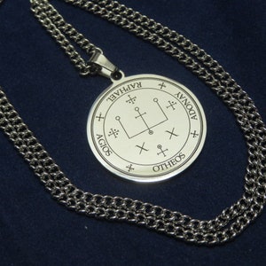 Archangel Raphael Sigil Stainless Steel Pendant and 22" Chain Angel - Etsy