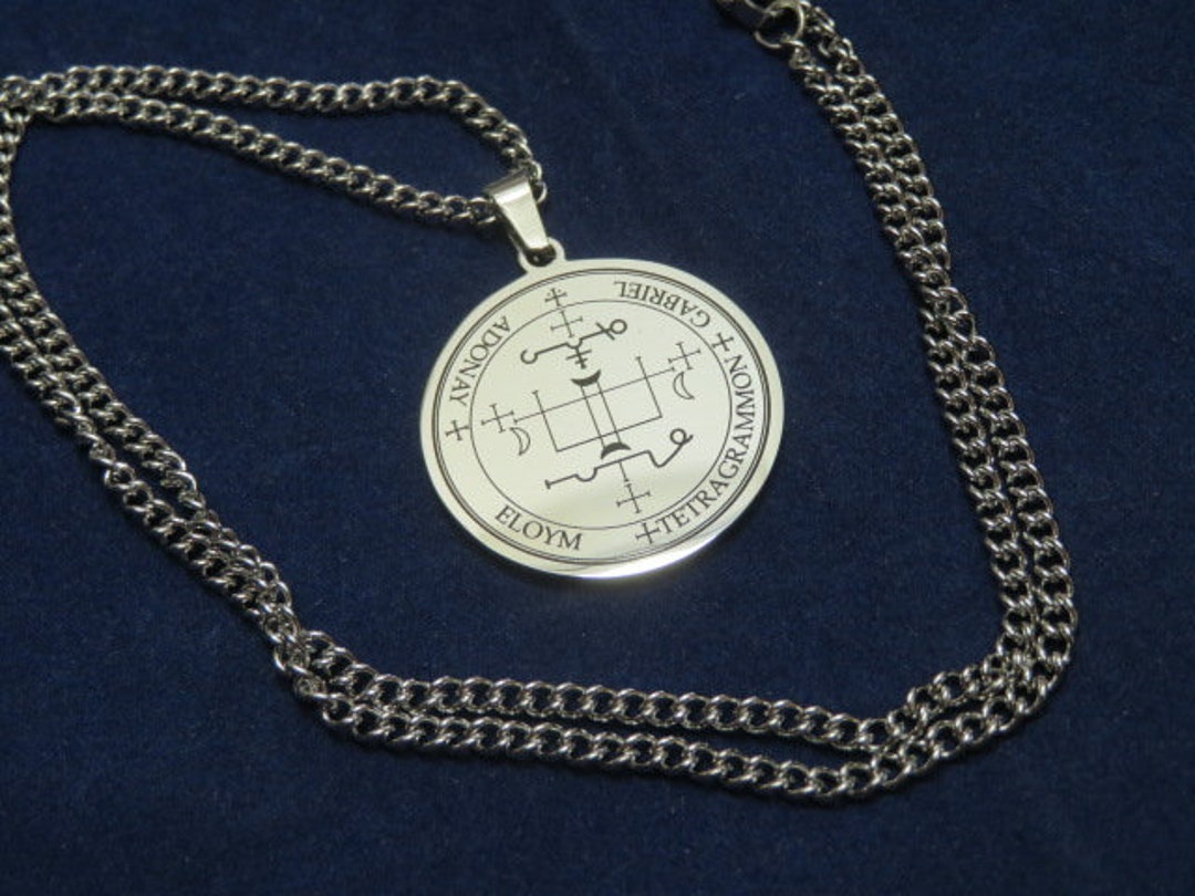 Archangel Gabriel Sigil Stainless Steel Pendant and 22" Chain - Etsy
