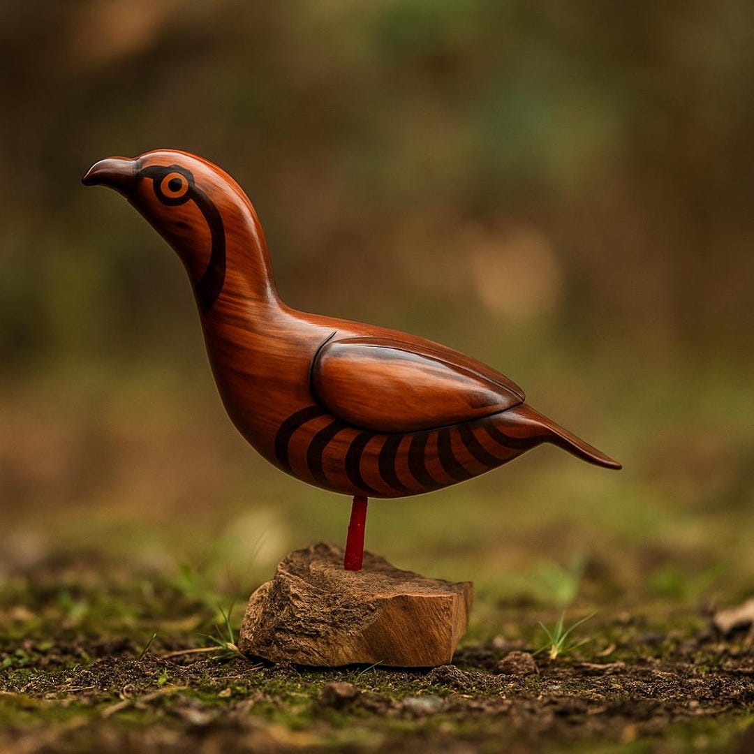 Handcrafted Wooden Partridge Figurine: Rustic Cabin Decor - Etsy