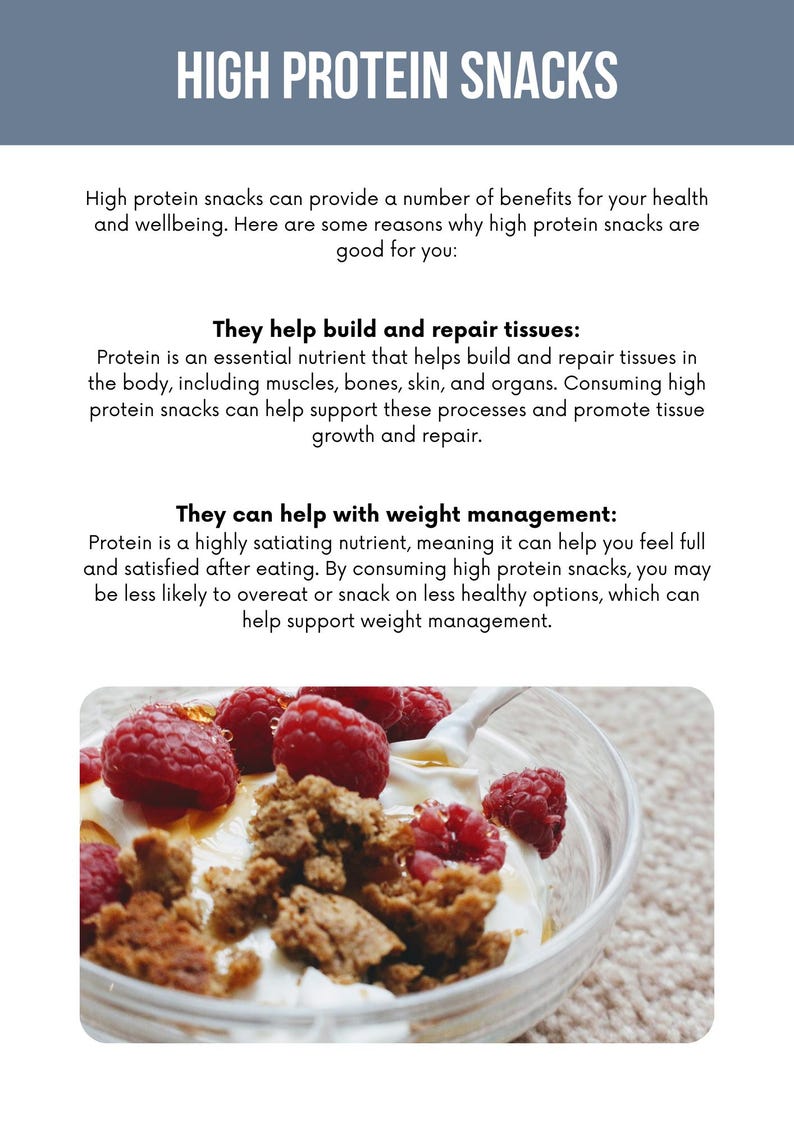 60 High-protein Snacks Ideas - Etsy