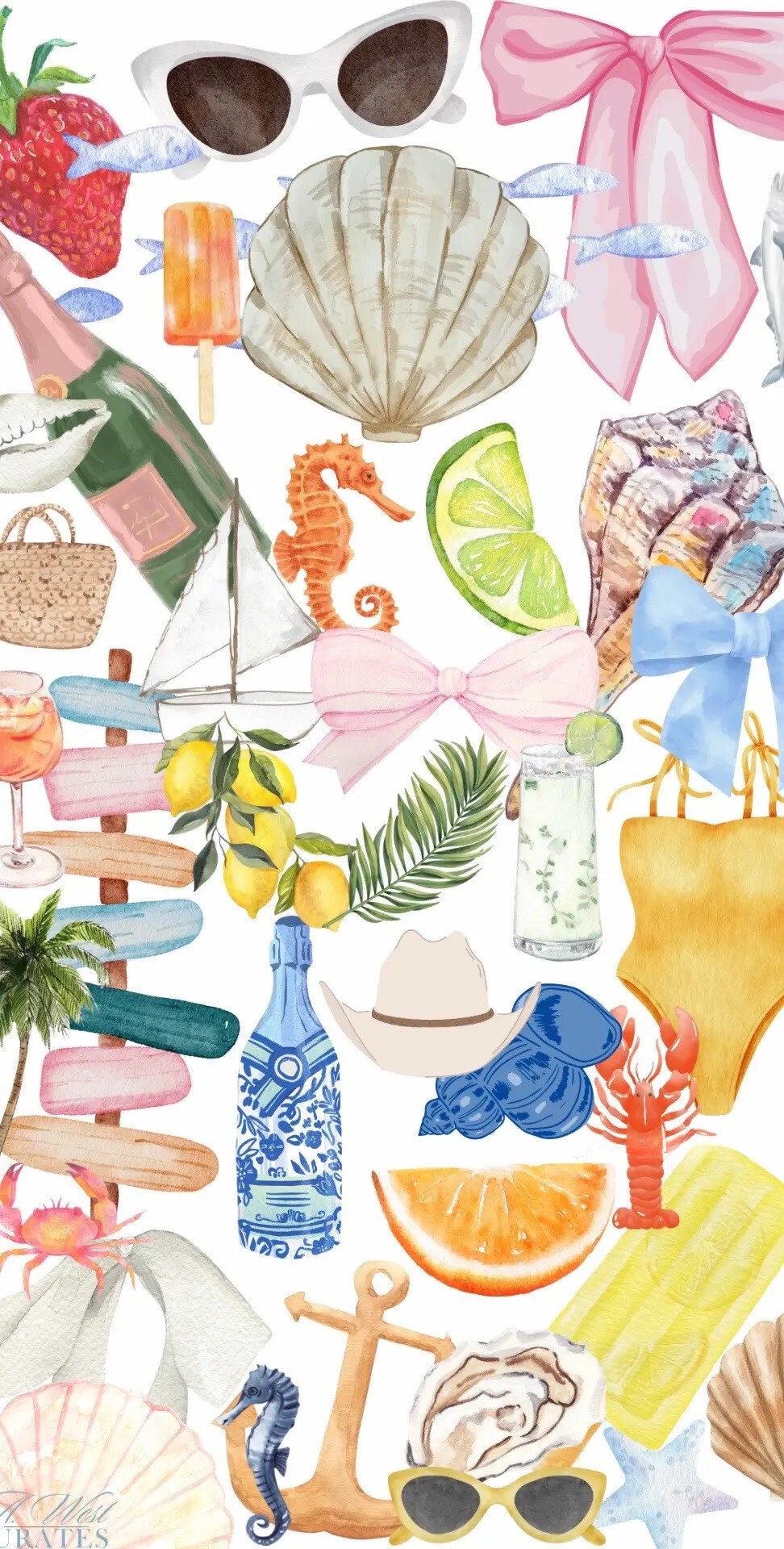 Summer Phone Wallpaper Set - Etsy