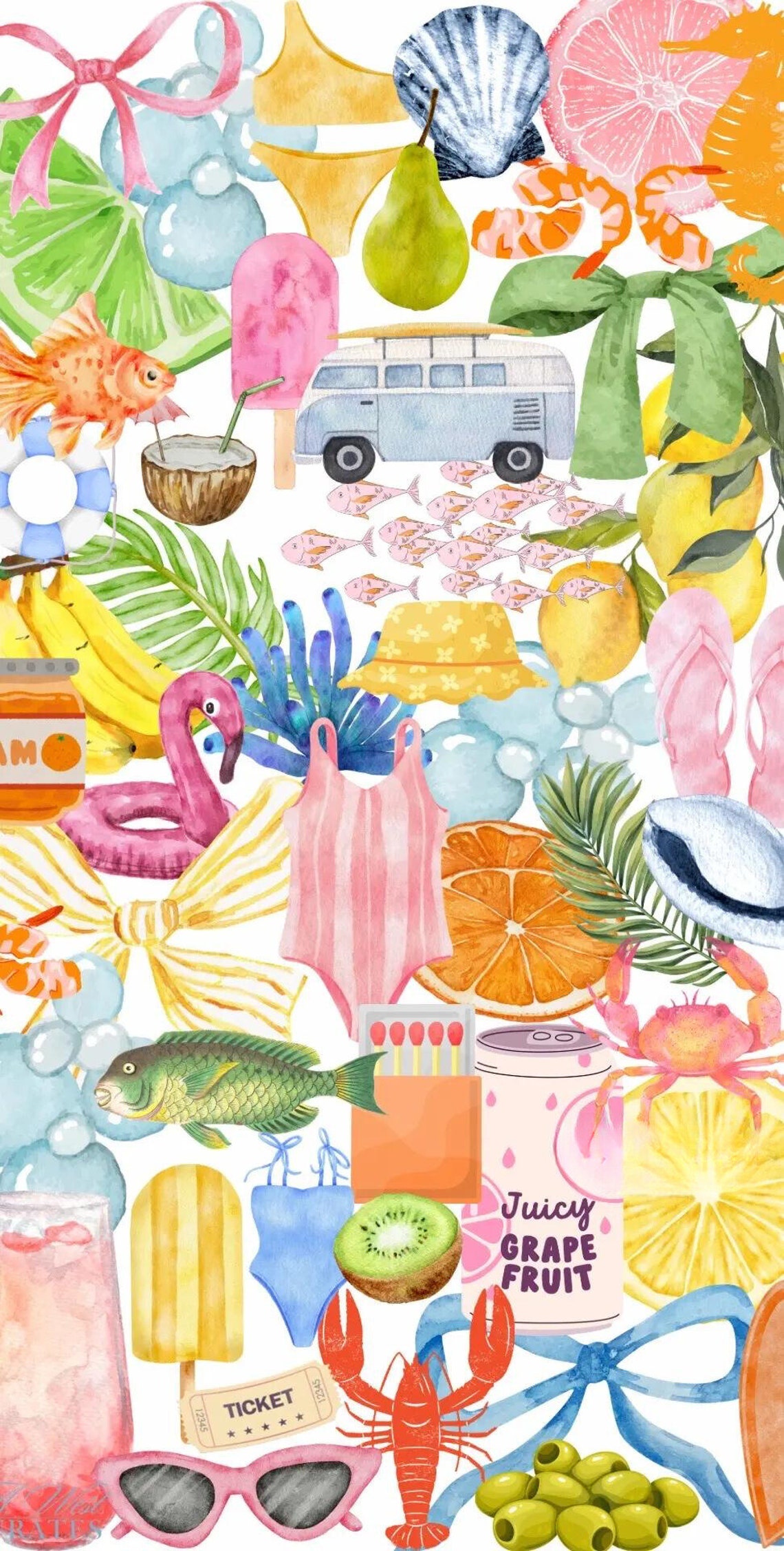 Summer Phone Wallpaper Set - Etsy