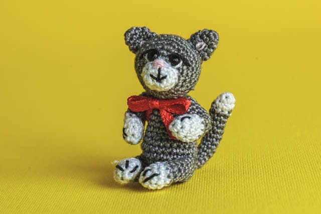 Cute Mini Cat, Mini Crochet Pattern, Mini Cat Amigurumi, Tiny Crochet ...