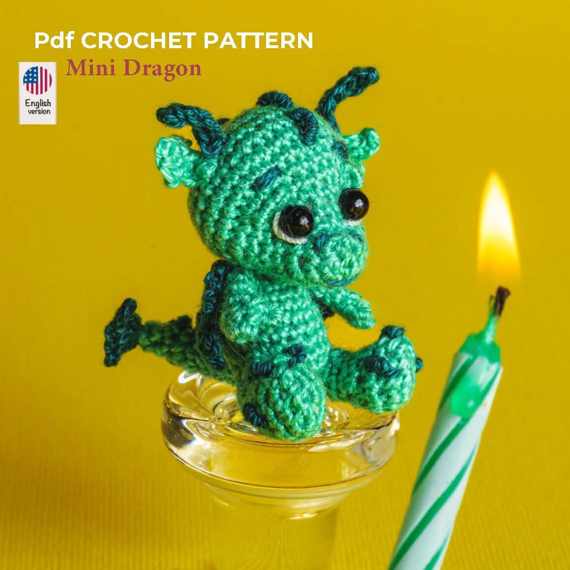 Cute Mini Dragon, Mini Crochet Pattern, Mini Dragon Amigurumi, Tiny ...
