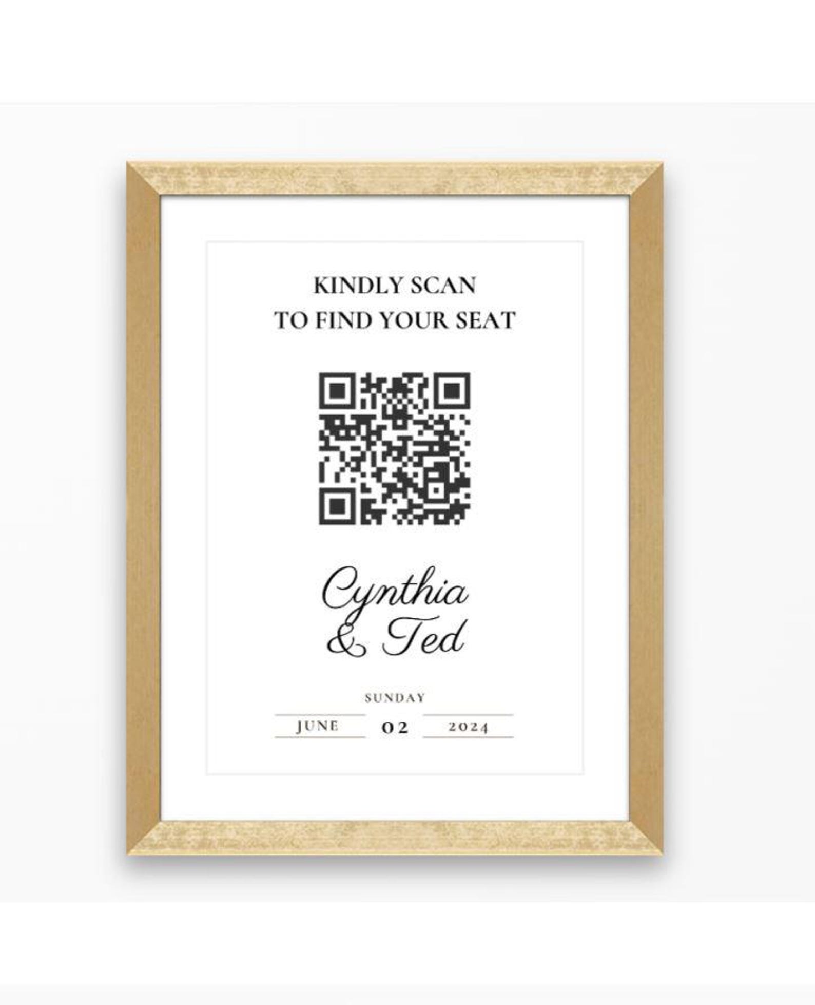 EDITABLE Wedding QR Code Sign, Scan for Seating Chart, Scan to Find ...