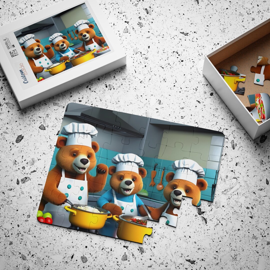 A Family of Bear Chefs Kids' Puzzle, 30-piece - Etsy