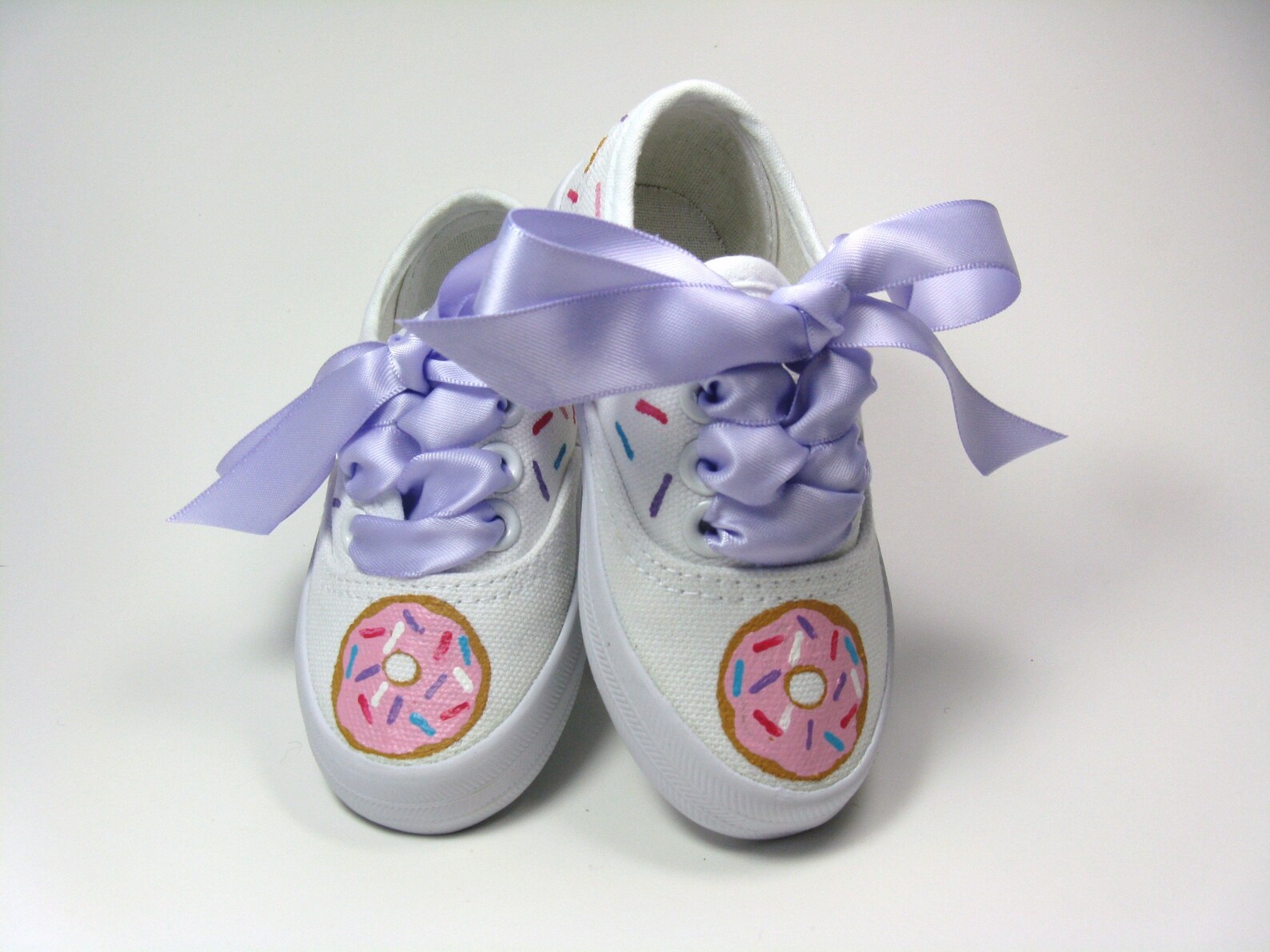 Donut Shoes with Candy Sprinkles Hand Painted on White | Etsy