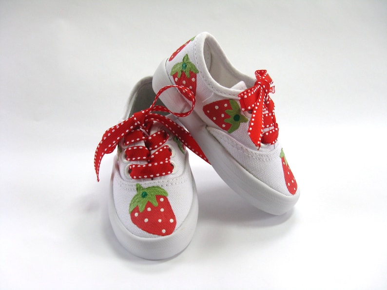 Strawberry Shoes Berry Sweet Birthday Sneakers Hand Painted - Etsy