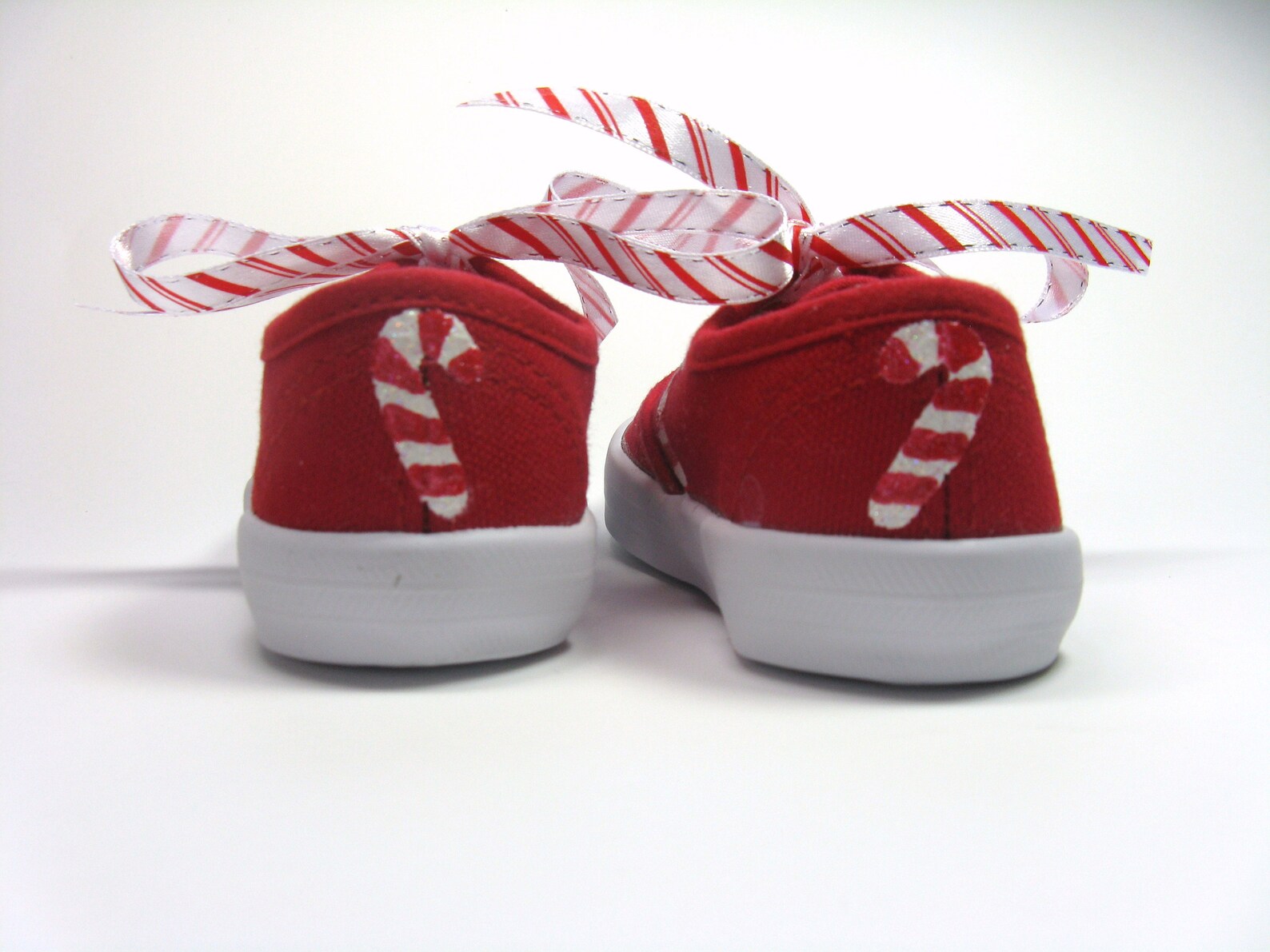 Candy Cane Shoes, Christmas Sneakers Hand Painted for Toddlers - Etsy UK