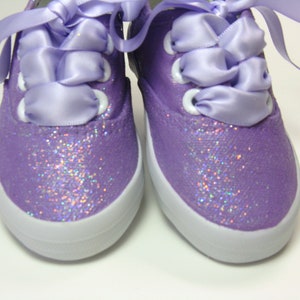 Purple Glitter Shoes, Hand Painted Sparkled Sneakers for Toddlers - Etsy
