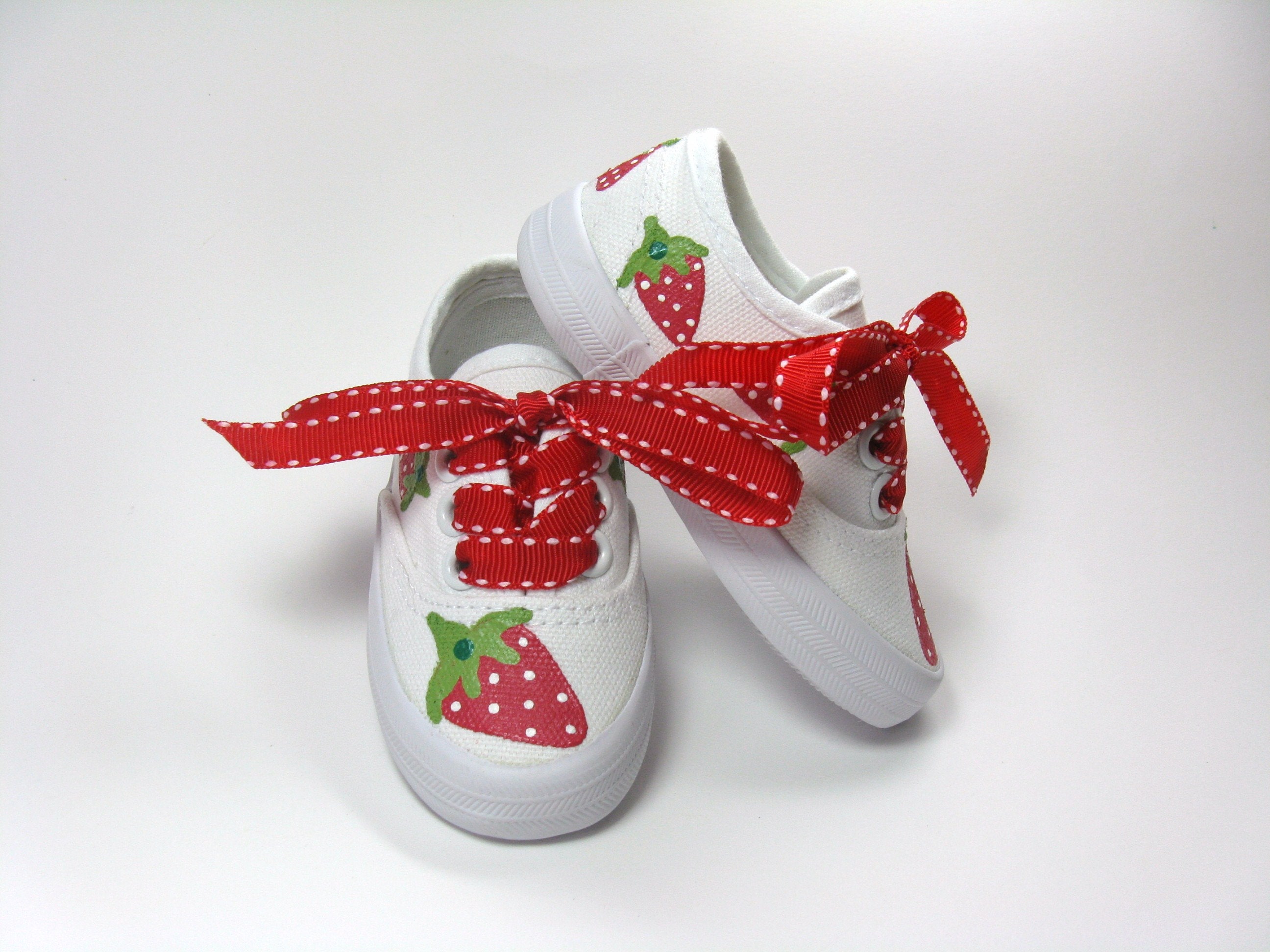 Strawberry Shoes Berry Sweet Birthday Sneakers Hand Painted | Etsy