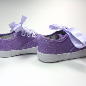 Purple Glitter Shoes, Hand Painted Sparkled Sneakers for Toddlers - Etsy