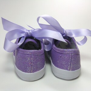 Purple Glitter Shoes, Hand Painted Sparkled Sneakers for Toddlers - Etsy