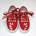 Candy Cane Shoes, Christmas Sneakers Hand Painted for a Baby or Toddler ...