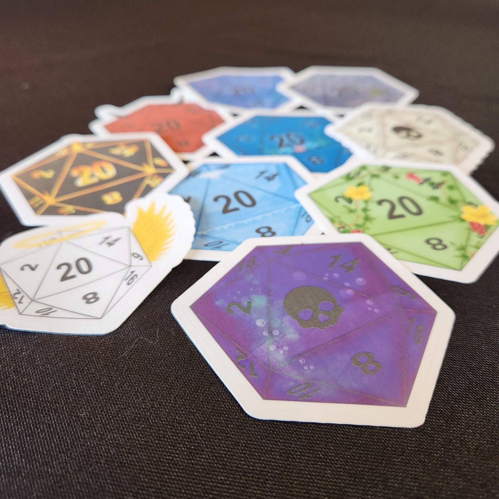 D&D Themed D20 Stickers - Etsy