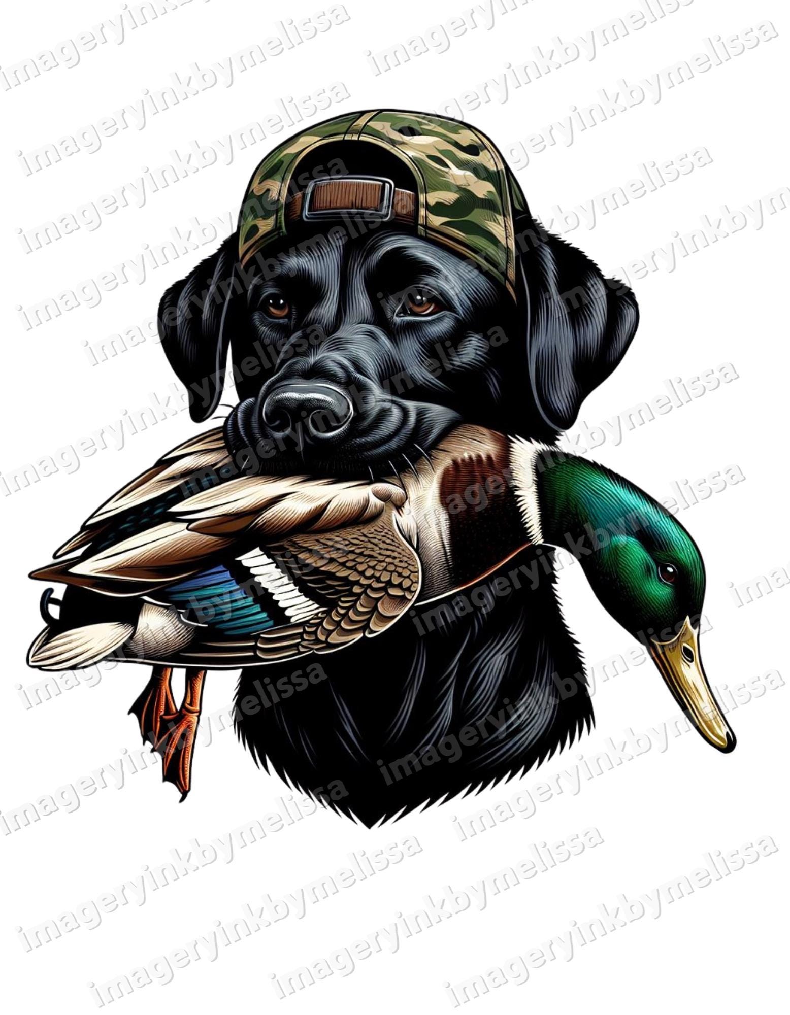 Labrador Hunting Dog With Duck PNG | Digital Download | Duck Hunting ...