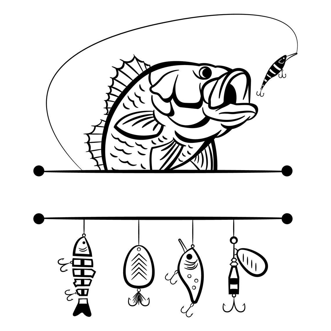 Fish_tackle_monogram_svg - Etsy