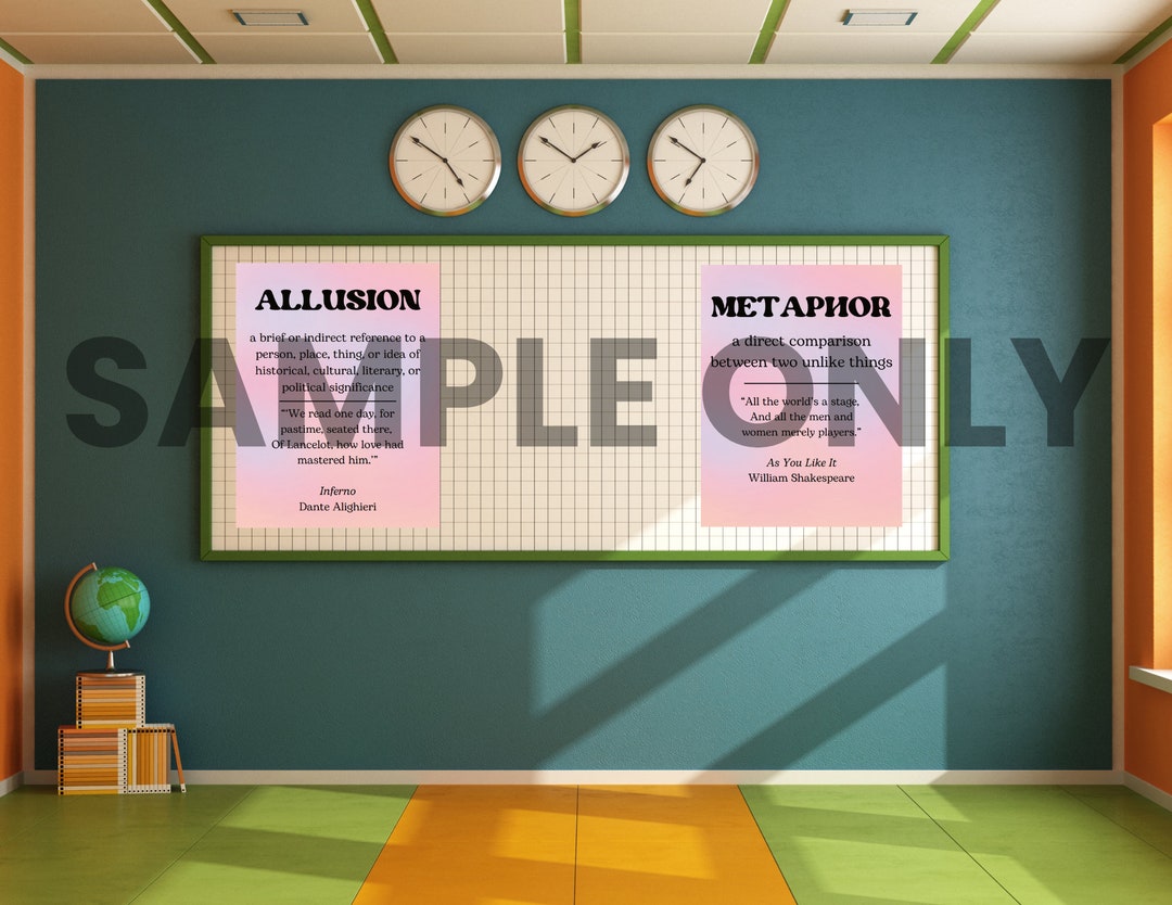 Figurative Language Disco-inspired Printable Posters for English ...