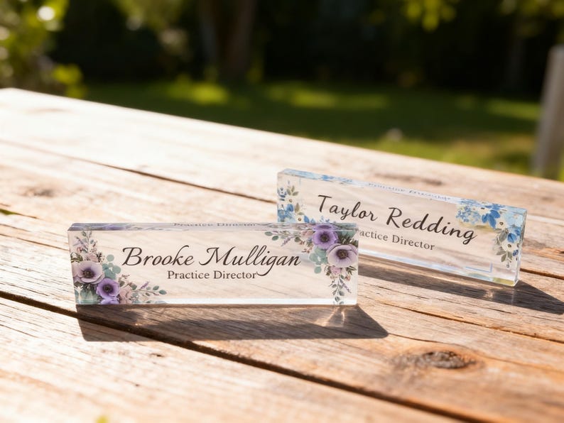 Personalized Acrylic Nameplates for Desks, Custom Acrylic Desk ...