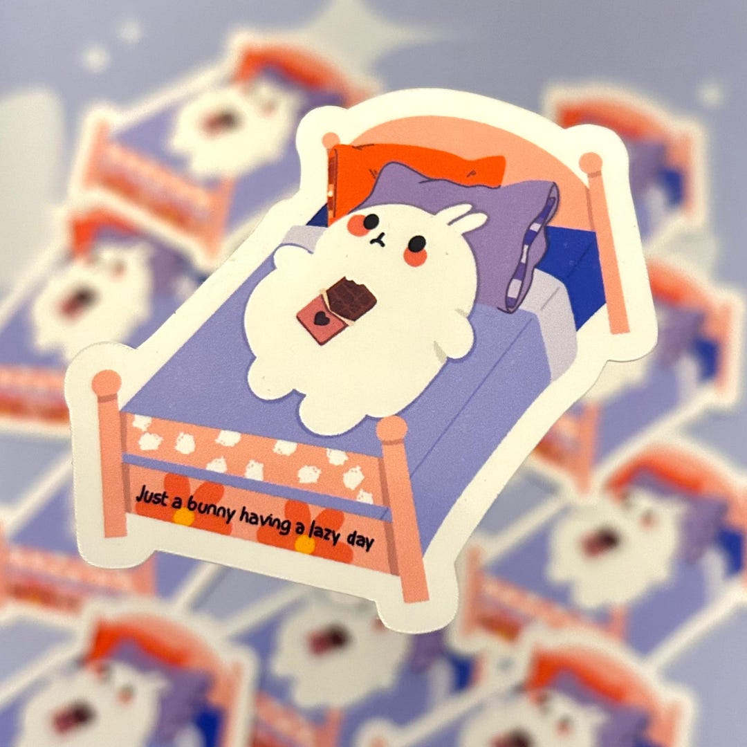 Bunny Sticker, Funny Bunny Sticker, Journal Sticker Scrapbooking ...