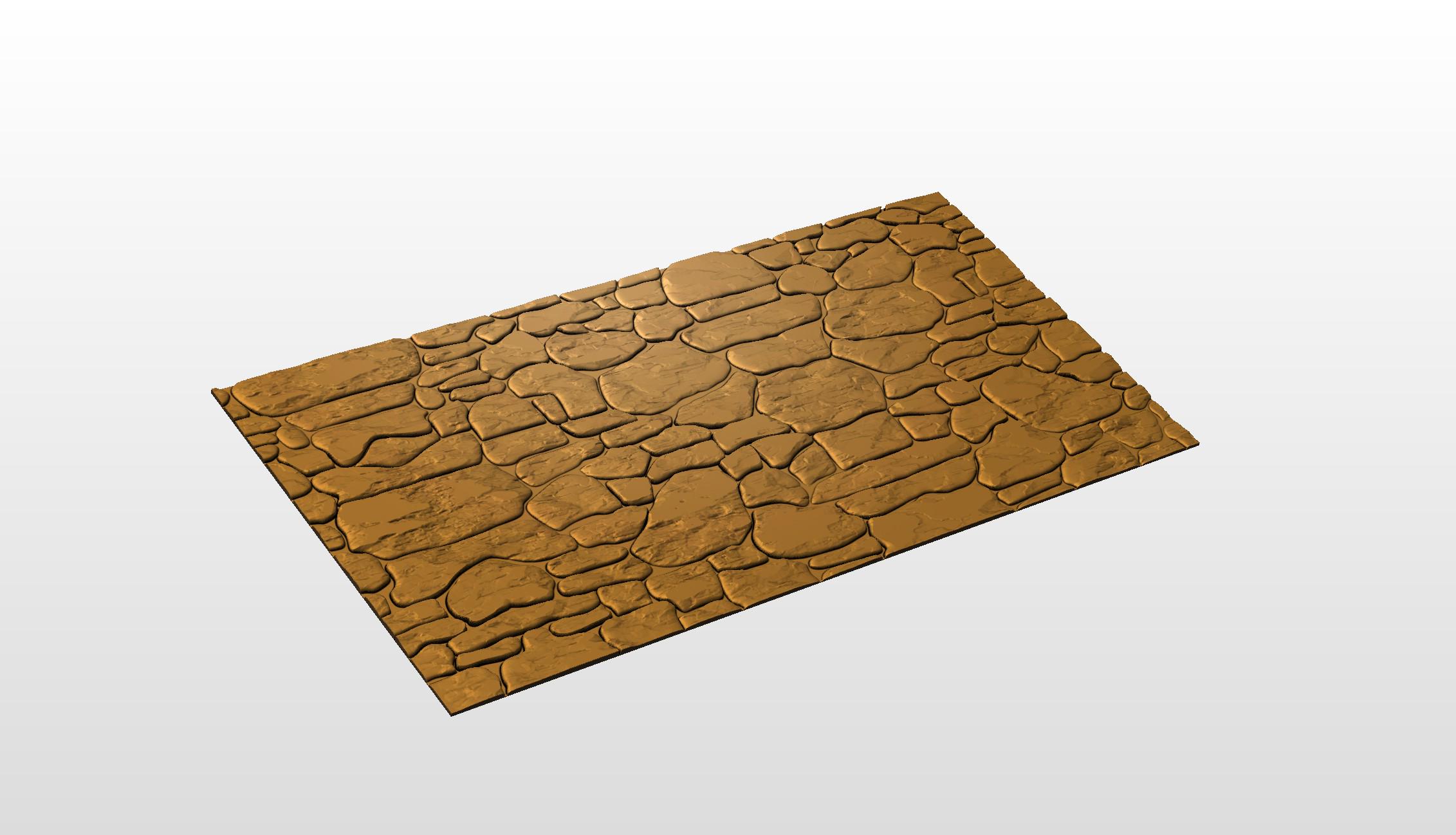 Realistic Stone Wall Texture STL File for CNC and 3D Printing | Rustic ...