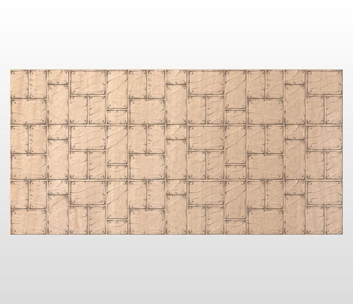 3D Masonry Texture for CNC | Concrete or Metal Pattern STL File ...