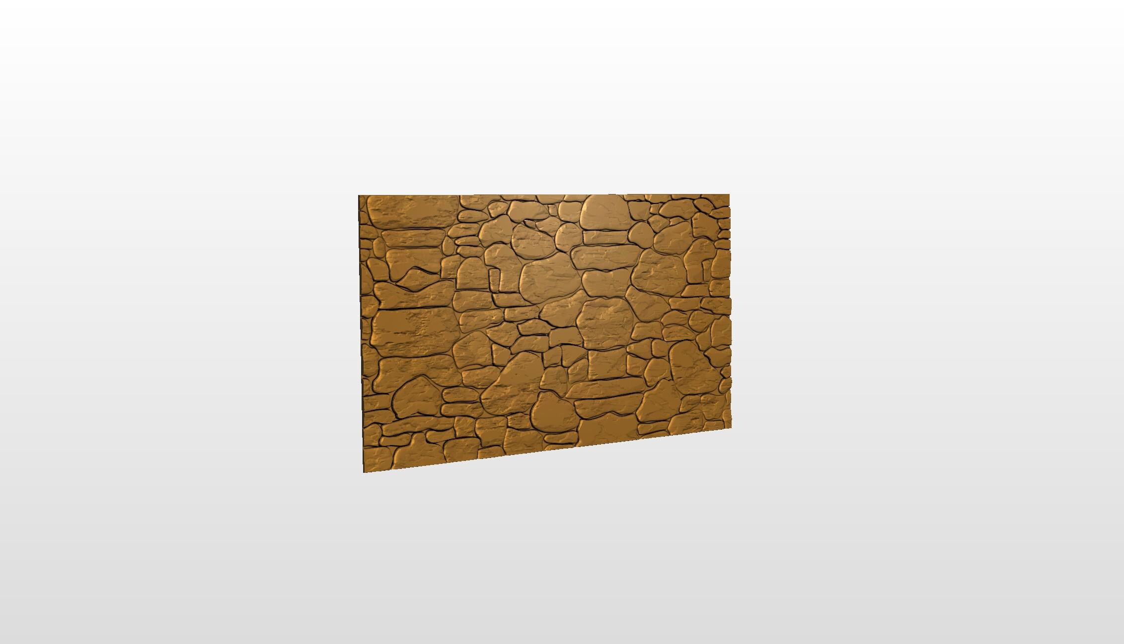 Realistic Stone Wall Texture STL File for CNC and 3D Printing | Rustic ...