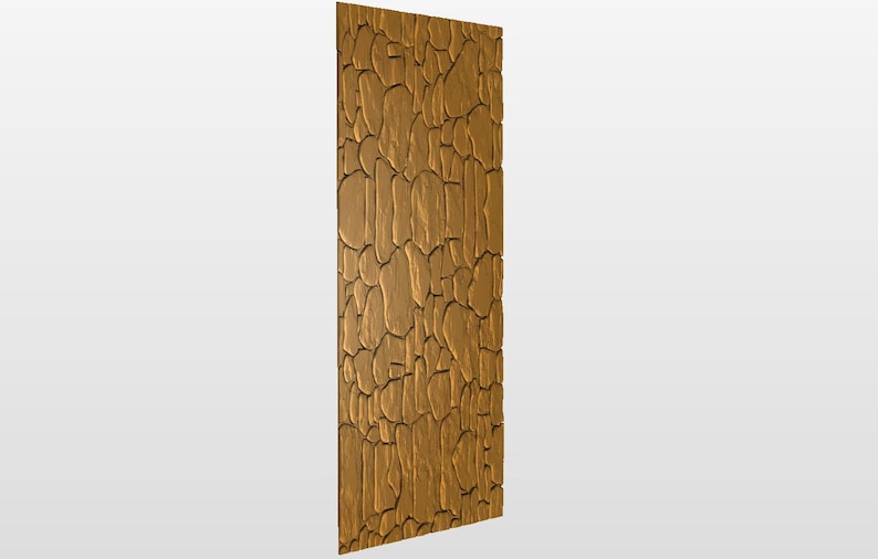 Realistic Stone Wall Texture STL File for CNC and 3D Printing | Rustic ...