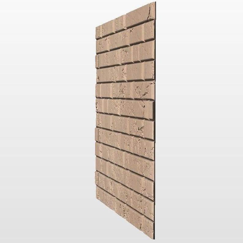 Realistic Brick Texture STL File for CNC and 3D Printing | Concrete 3D ...