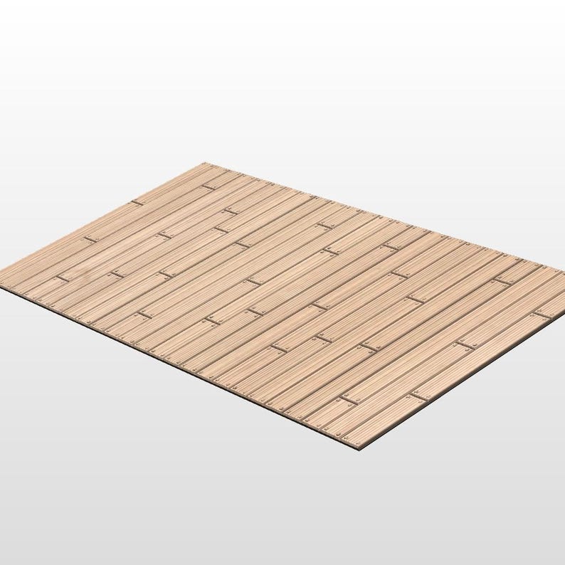 Realistic 3D Wood Flooring Texture for CNC | High-resolution STL File ...