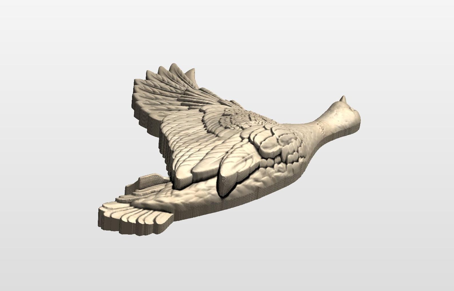 3D Duck STL for CNC Carving High Resolution Wildlife Relief Rotatable ...