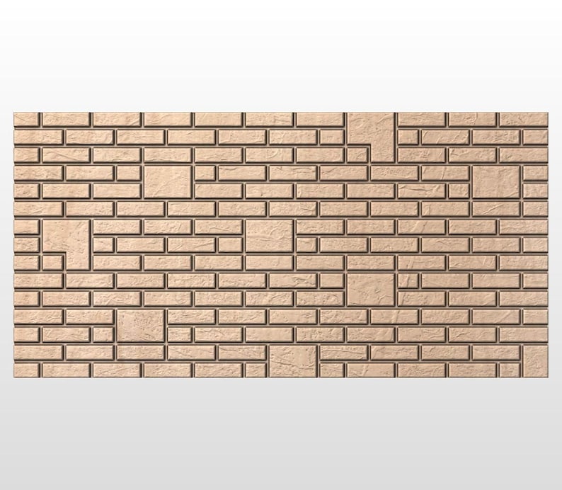 3D Brick Texture for CNC | Realistic Brick Pattern STL File | Custom ...