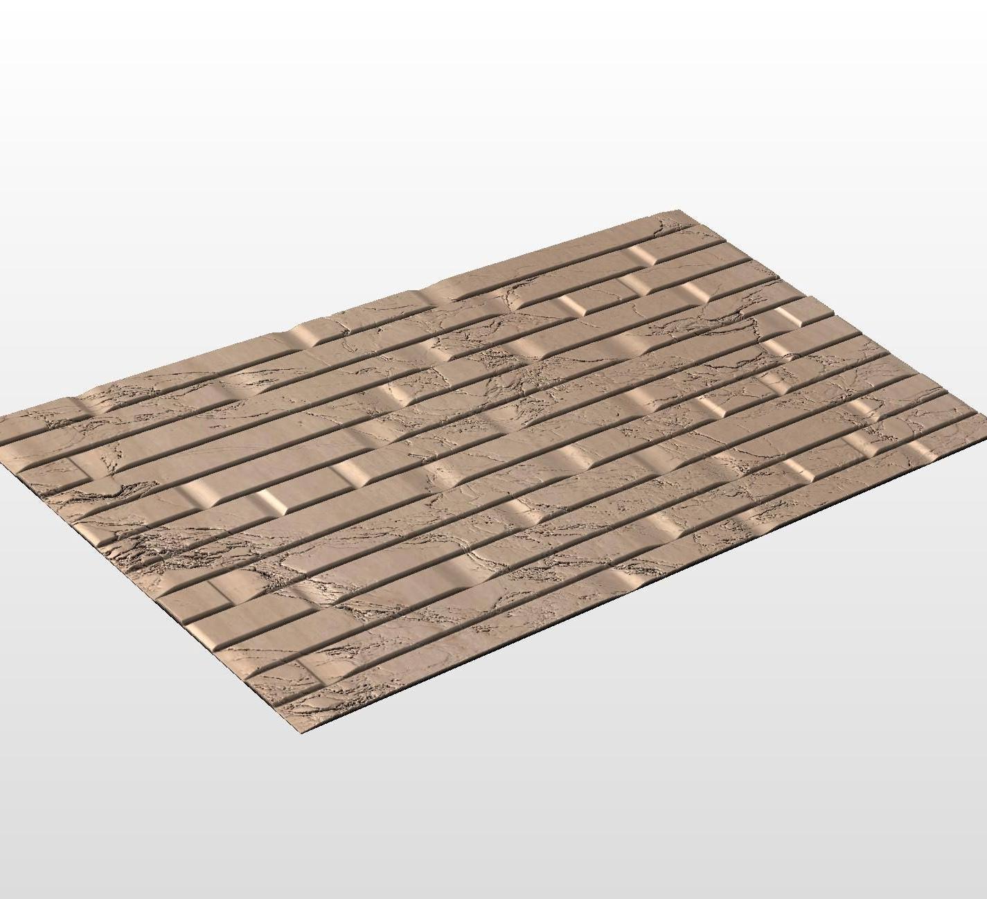 Realistic Brick Texture STL File for CNC and 3D Printing | Concrete 3D ...