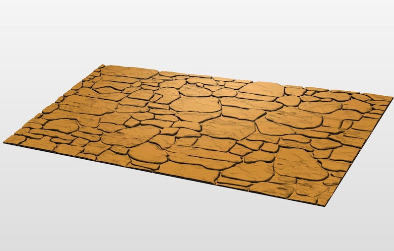 Realistic Stone Wall Texture STL File for CNC and 3D Printing | Rustic ...