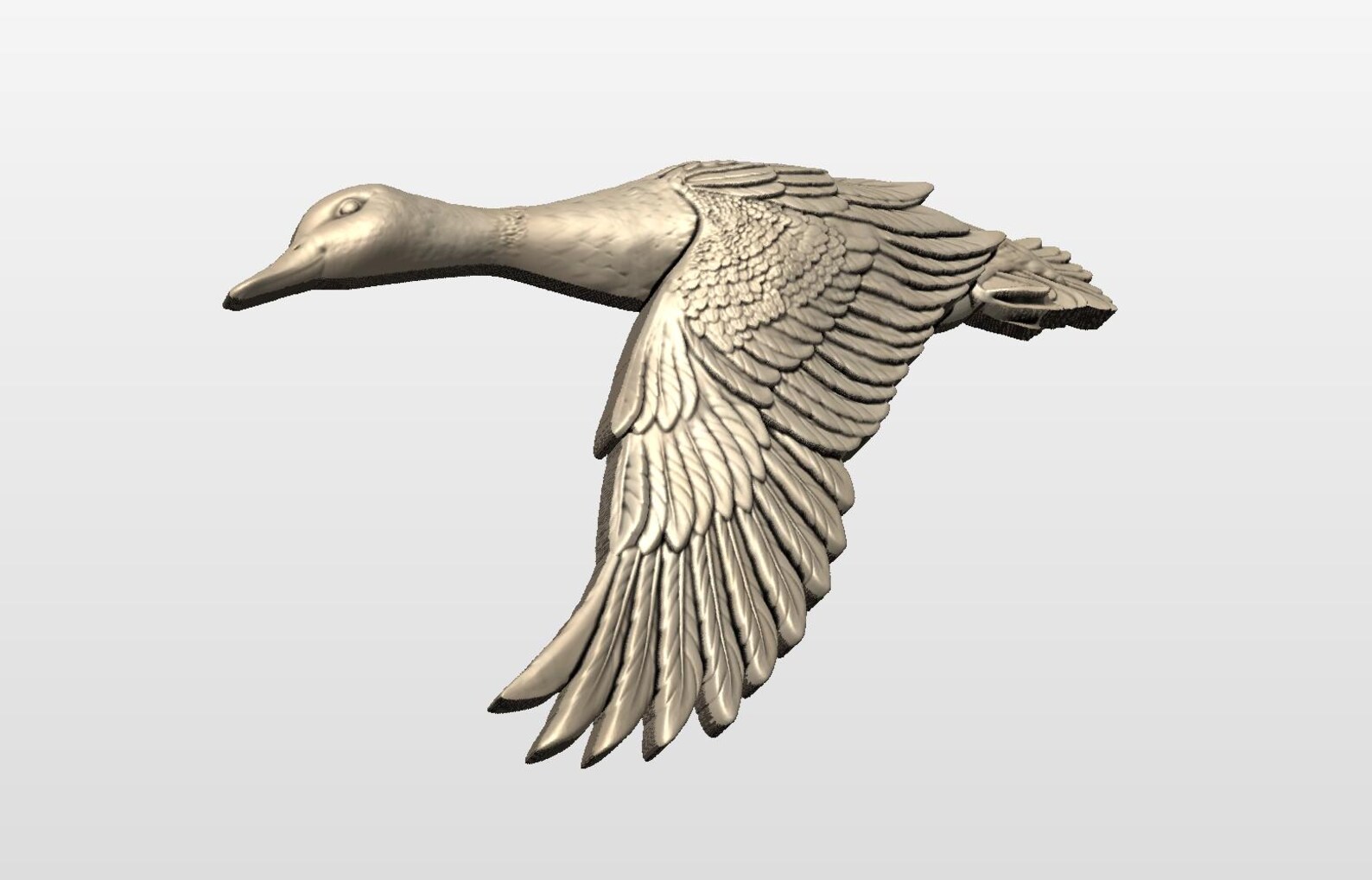 3D Duck STL for CNC Carving High Resolution Wildlife Relief Rotatable ...
