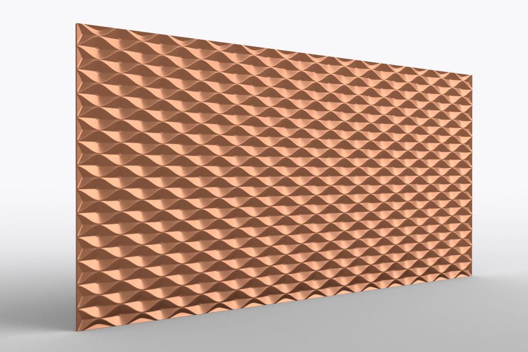 3D Texture STL for CNC Geometric Wave Panel Seamless Clean Carve High ...