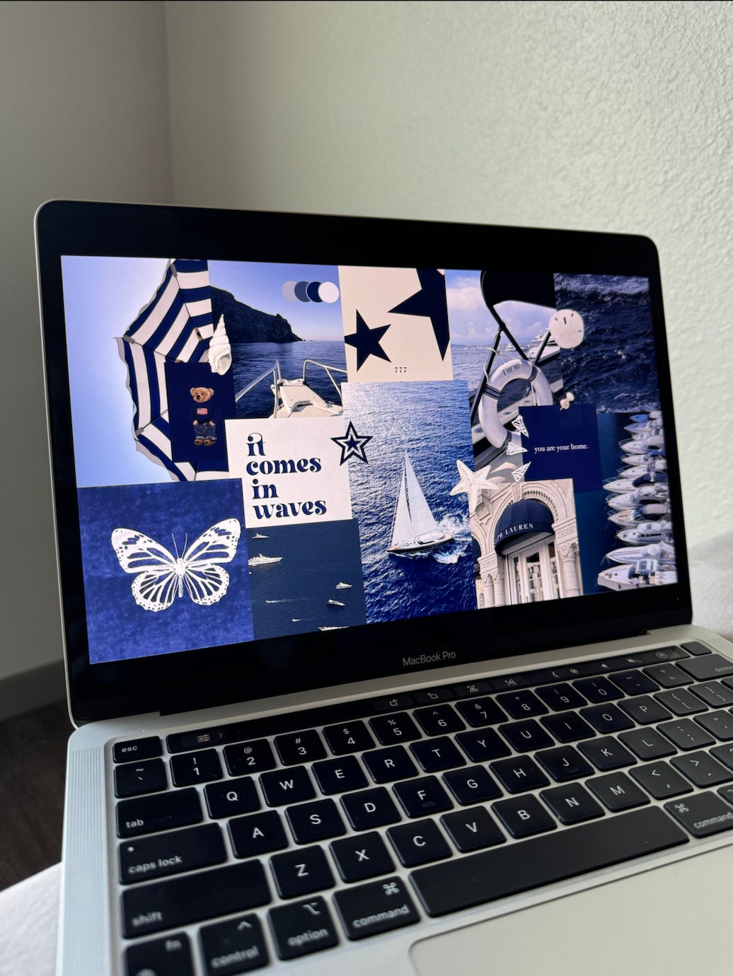 Navy Aesthetic Laptop & Desktop Wallpaper - Etsy UK
