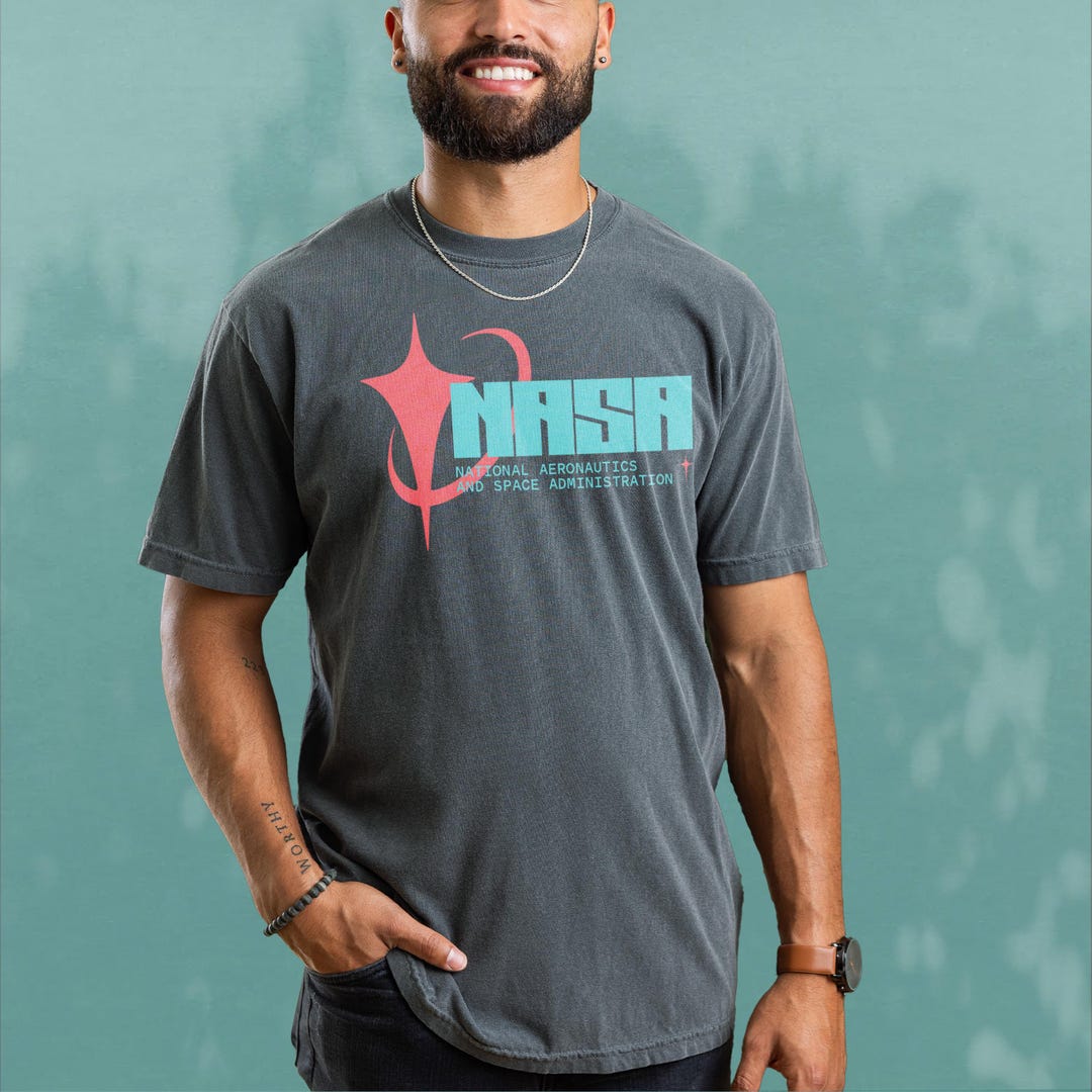 NASA Vintage Graphic T Shirt, Retro Space-themed Shirt, Sci-fi Nasa ...