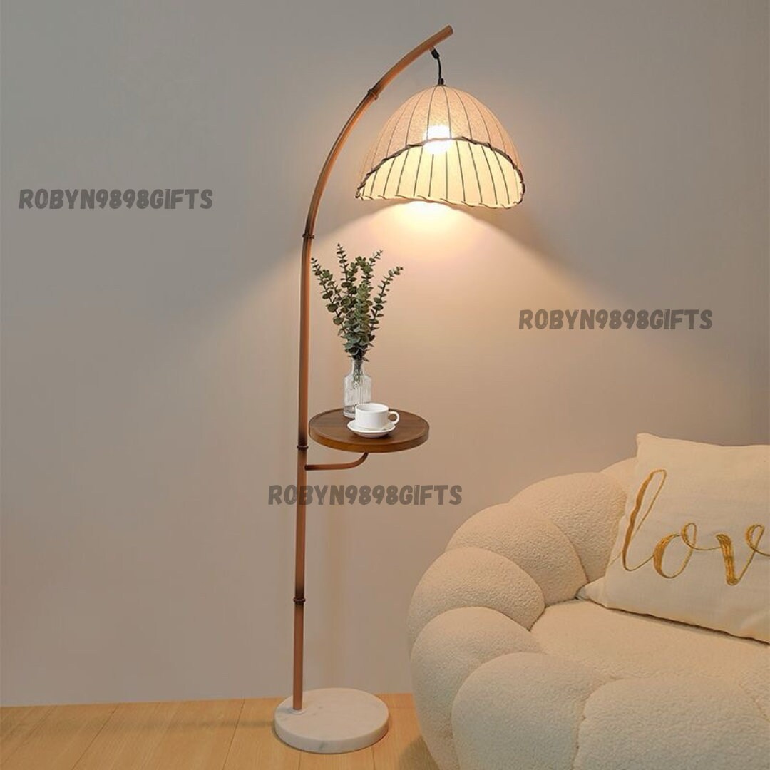 Classic Japanese Style Standing Lamp, Standing Wood Vintage Lamp ...